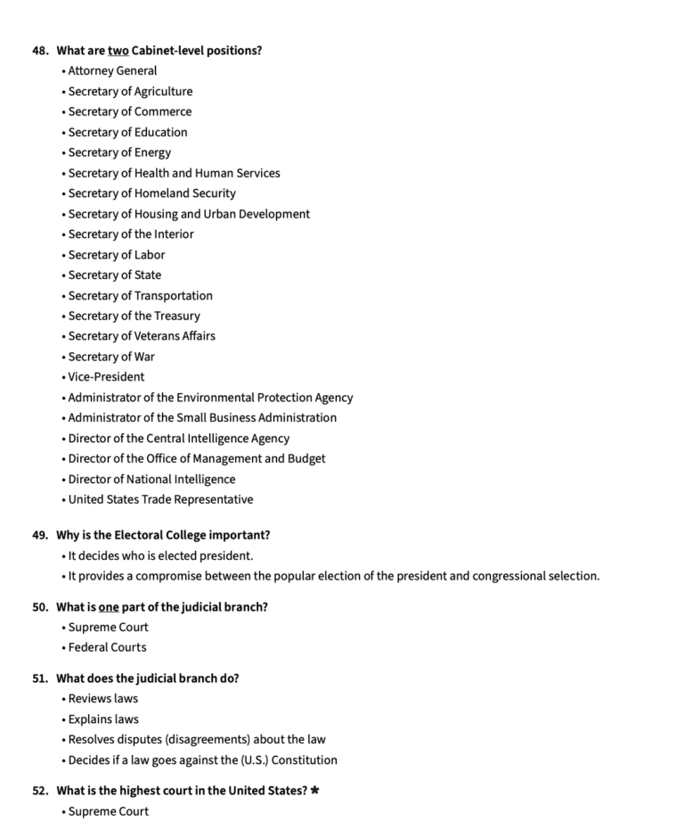 2025 U.S. Citizenship Civics Test (128 Questions) - The Law Offices of ...